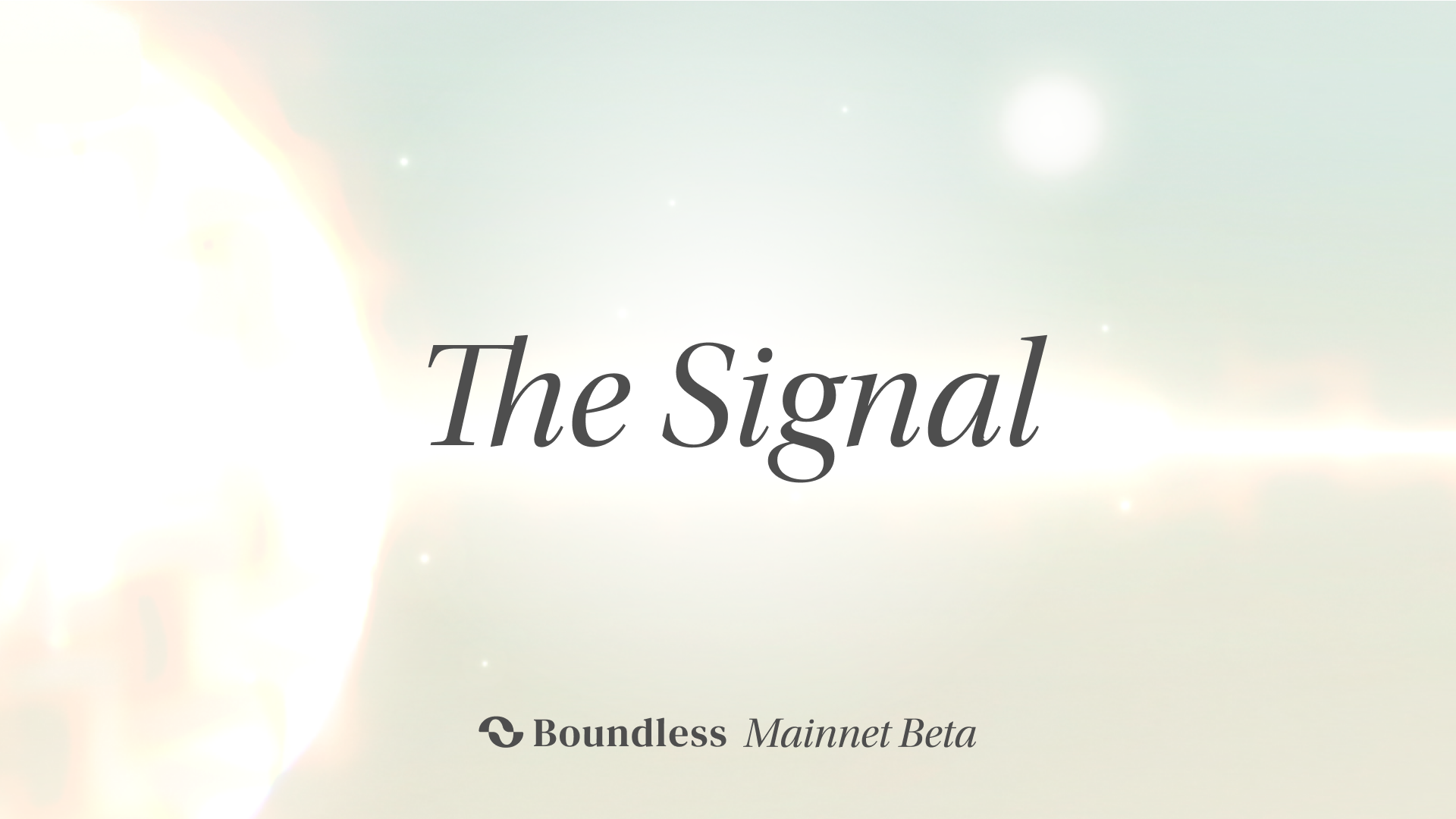 Boost The Signal | Boundless Signal